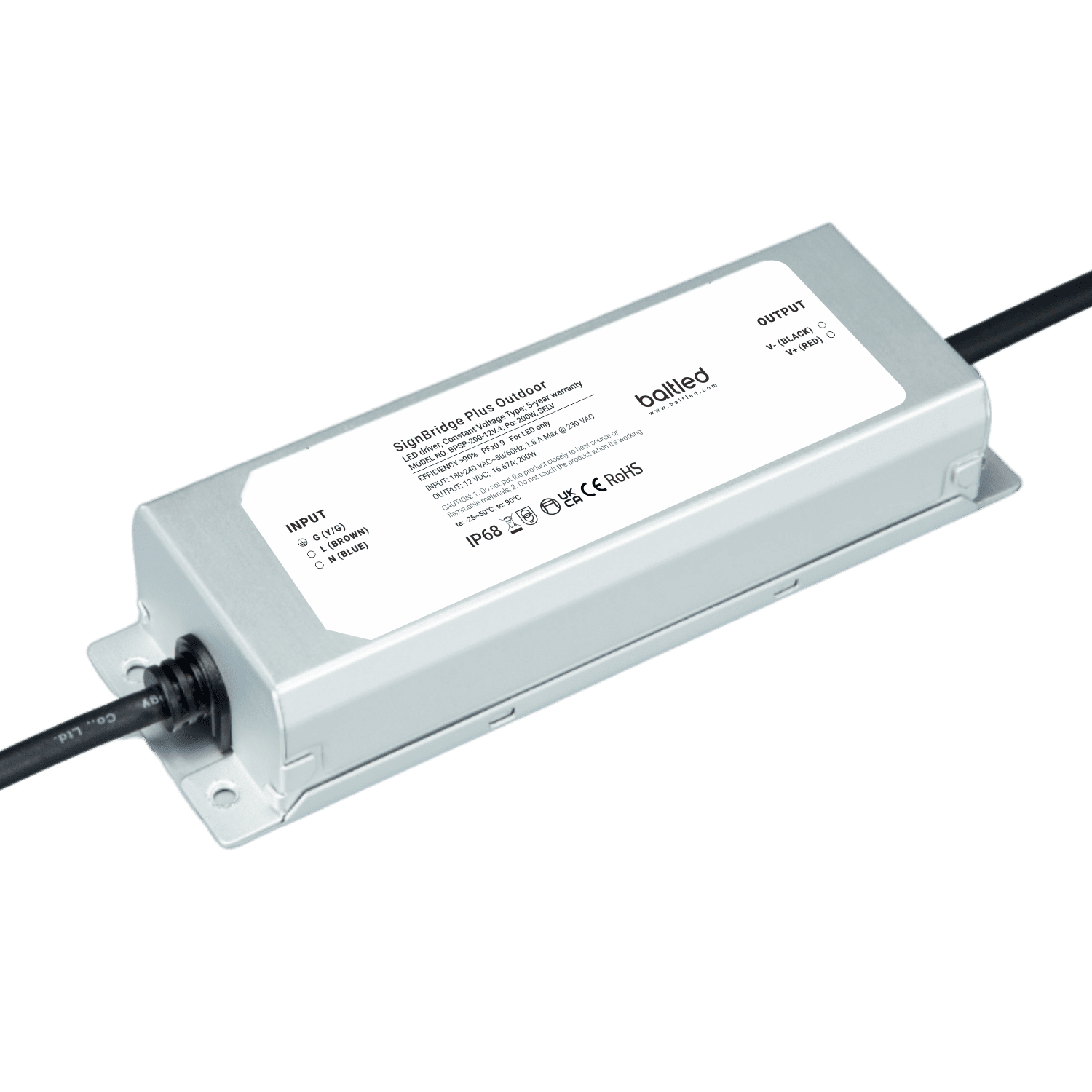SignBridge PLUS OUTDOOR 200W | 12/24V.4 | LED power supply